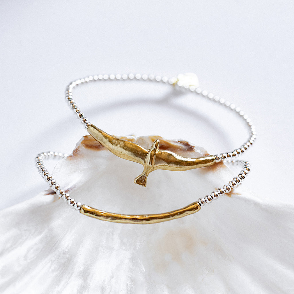 Integrity Bar Mini Ball Stretch Bracelet - Waxing Poetic