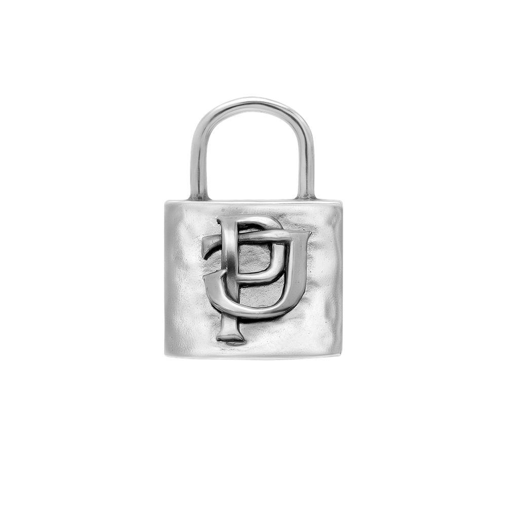 Intertwined Initials Lock Pendant - Sterling Silver - Waxing Poetic