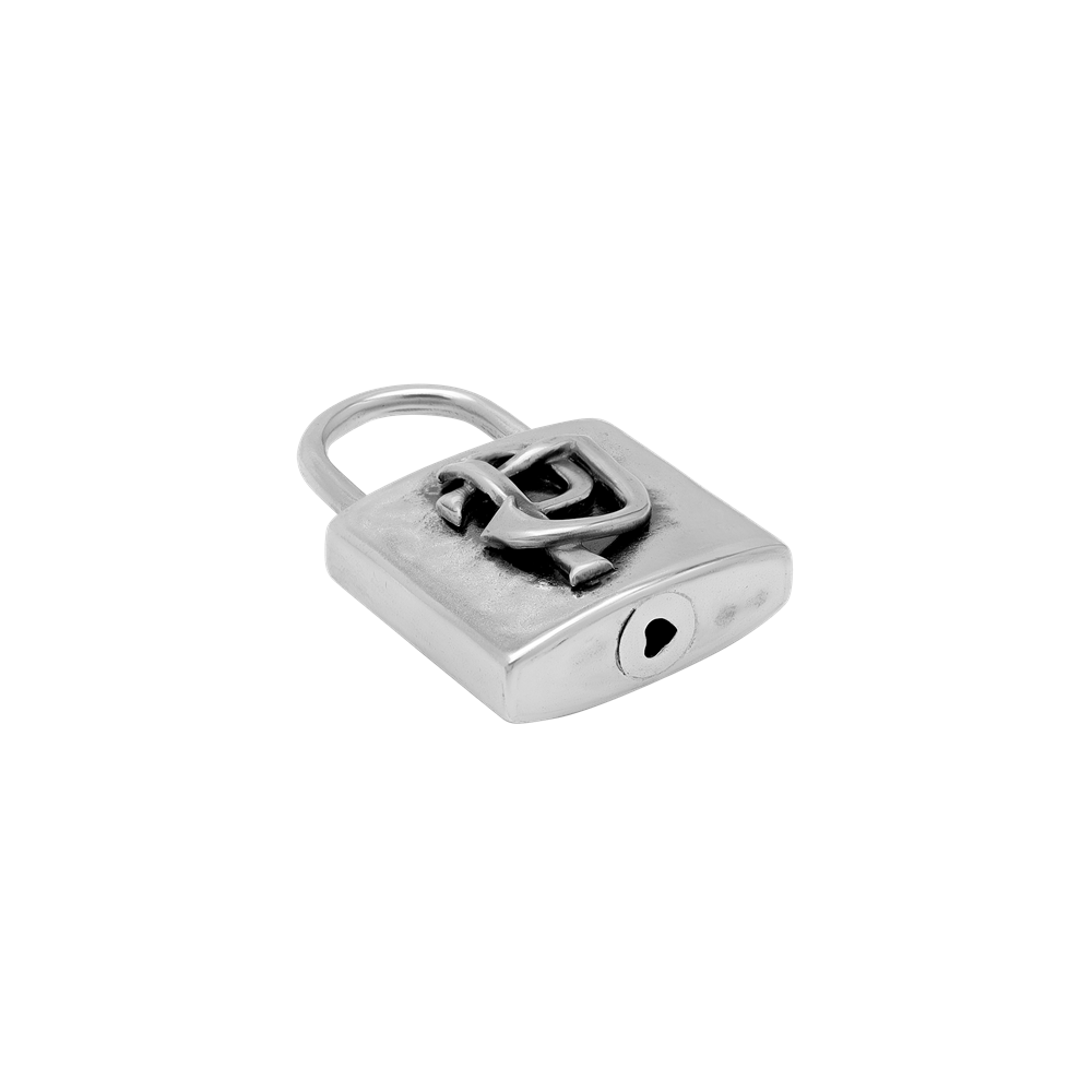 Intertwined Initials Lock Pendant - Sterling Silver - Waxing Poetic