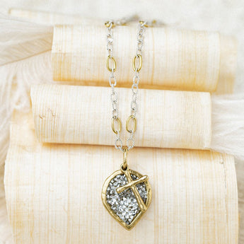 Lotus Cross Kristal Charm | Waxing Poetic