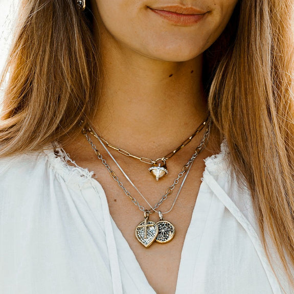 Lotus Cross Kristal Charm | Waxing Poetic