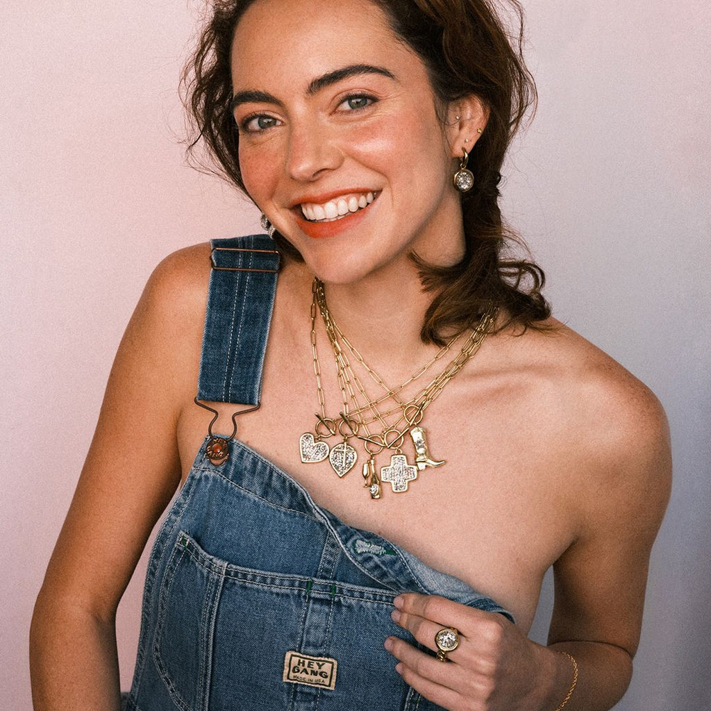 Kristal Lotus Cross Toggle Necklace - Waxing Poetic