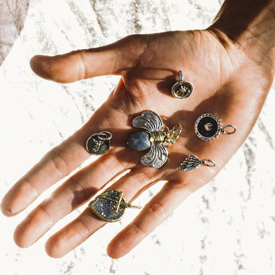 Lotus Cross Kristal Charm | Waxing Poetic