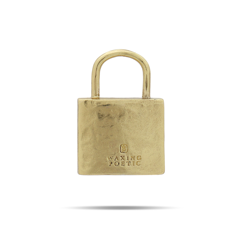 Intertwined Initials Lock Pendant - Ceramic Coated Brass - Waxing Poetic
