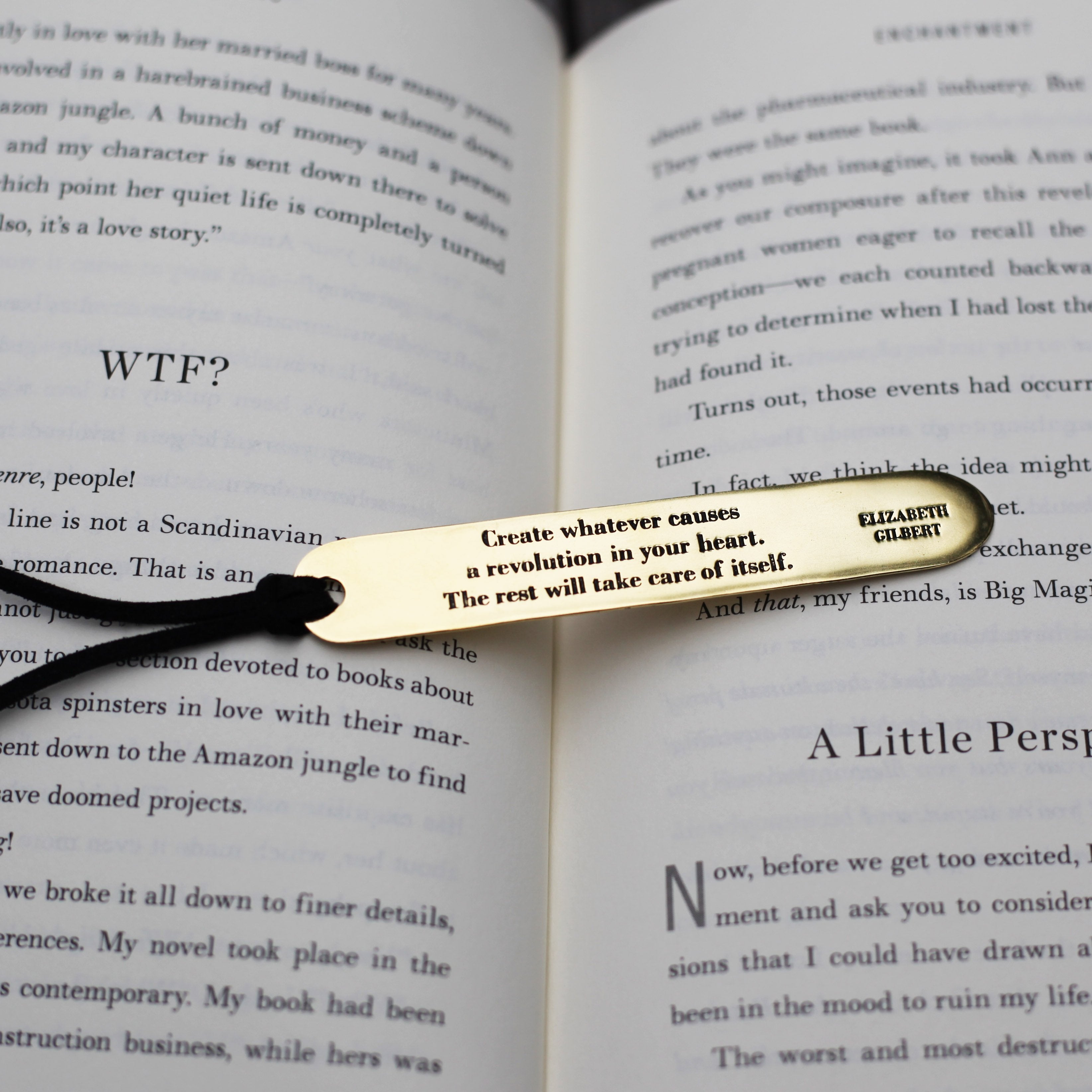 Elizabeth Gilbert Brass Bookmark - Waxing Poetic